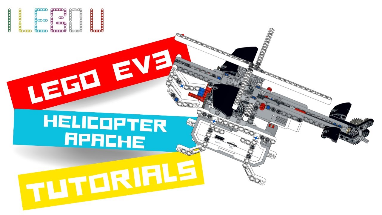 LEGO EV3 Building Instructions - HELICOPTER APACHE TUTORIALS - [design ...