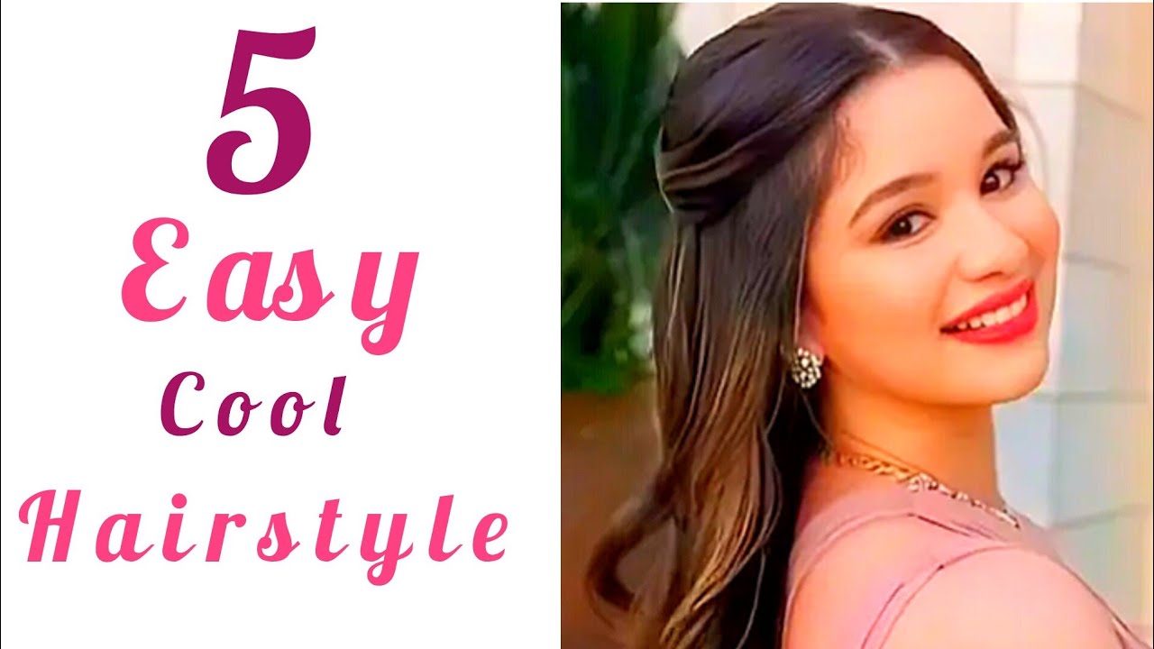 5 Easy Cool Hairstyle | New Hairstyle | Easy Hairstyle | College Girls ...