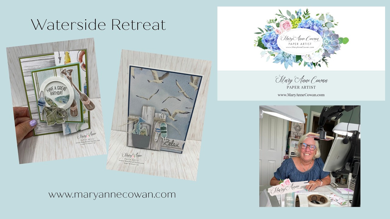 Create These WOW Cards with Waterside Retreat Designer Paper - YouTube