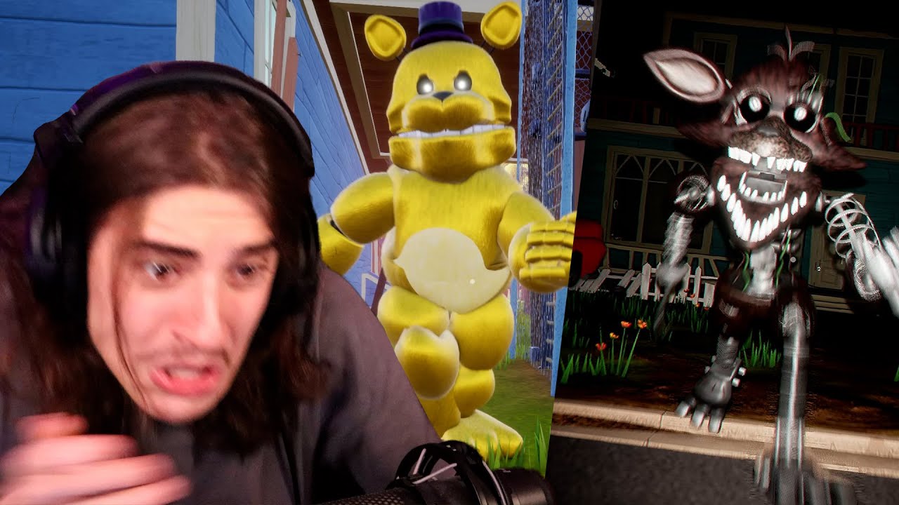 This is Comically TERRIFYING | Hello Neighbor - FAST Fredbear & Foxy ...