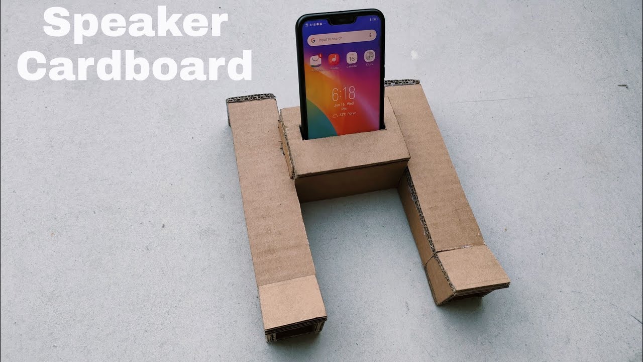 How to make speaker from cardboard at home? Louder speaker connected ...