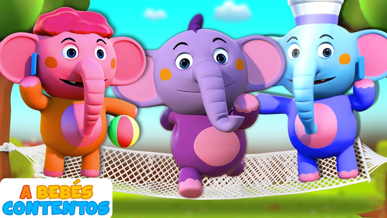 A Bebés Contentos | Los Elefantes se Columpiaban | Canciones Infantiles ...