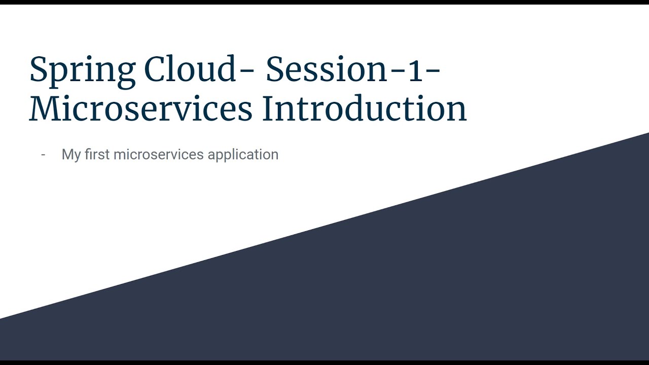 Spring Cloud Session1 Microservices Introduction Youtube 8496