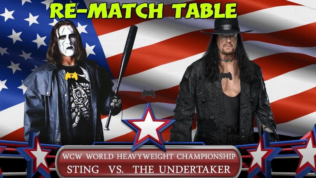 Sting vs. Undertaker Table Re-Match WCW Championship (4K) - YouTube