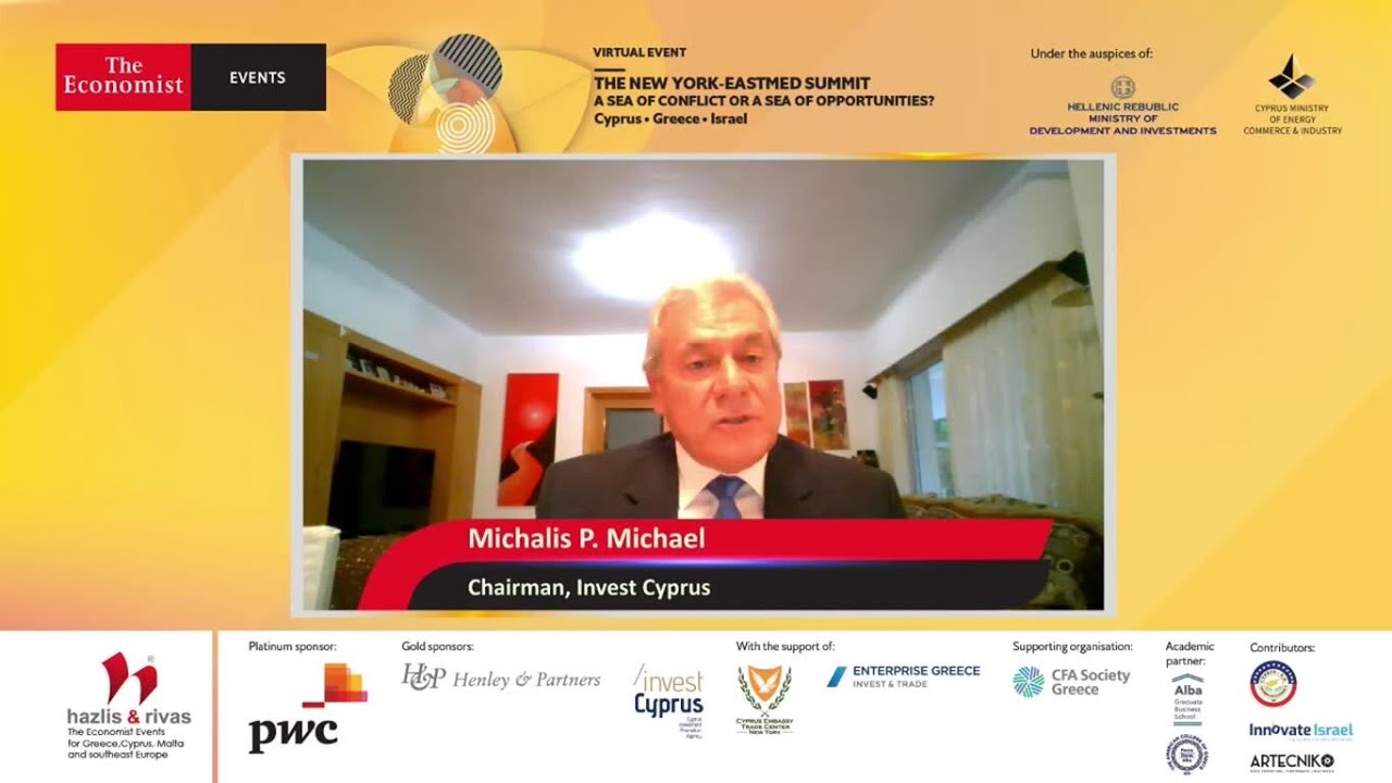 Michalis P. Michael at The Economist New York - Eastmed Summit - YouTube