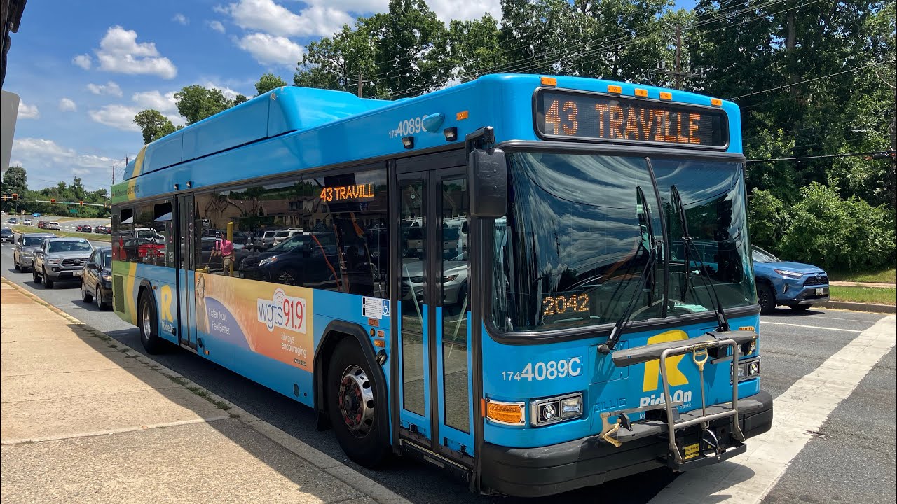 MCDOT Ride On 2017 Gillig Low Floor Advantage 44089C On Route 43 - YouTube