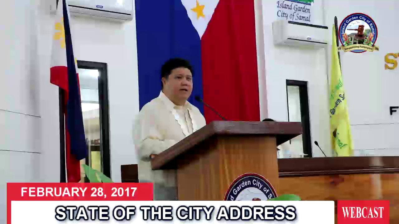 State of the City Address by Samal Island Mayor Al David T. Uy - 28 ...