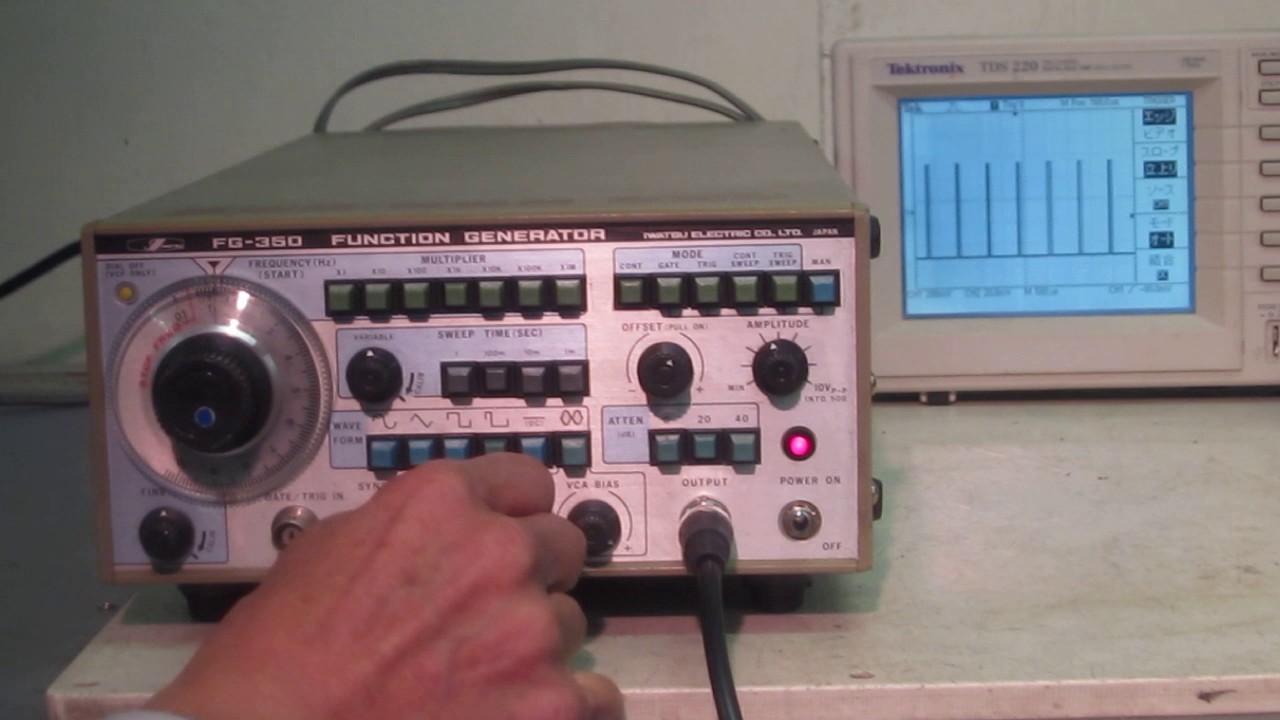 IWATSU ELECTRIC FG-350 Function generator 動作確認 - YouTube