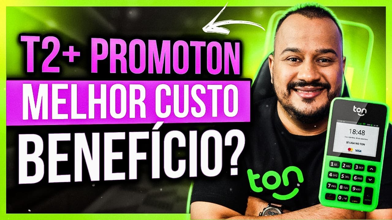 Testei a Máquina de Cartão TON T2+ PROMO com a MENOR TAXA do Ton [É BOA ...
