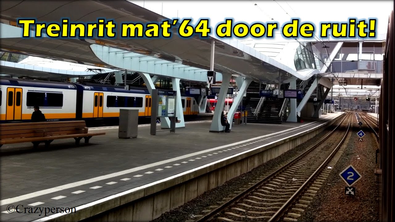 Treinrit mat'64 (466) door de ruit: Arnhem - Oosterbeek! (Train ride ...