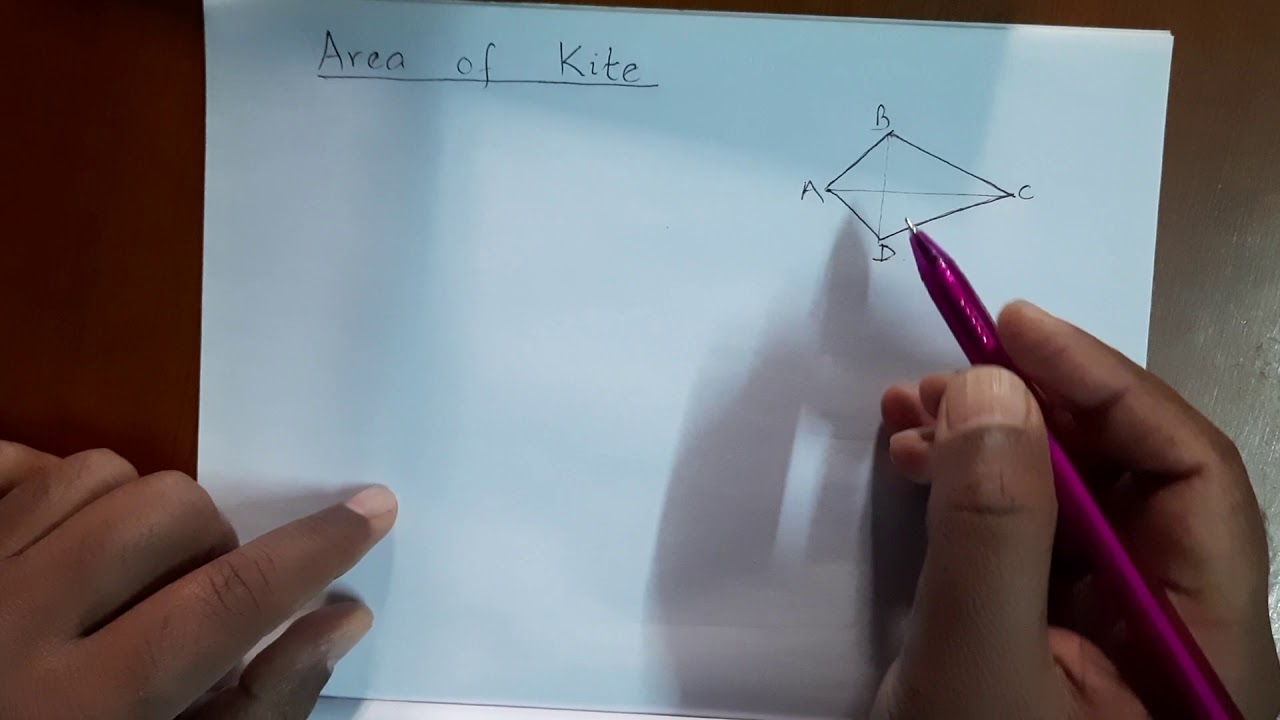 How to derive formula for area of arrowhead and kite/ Class 8 ...