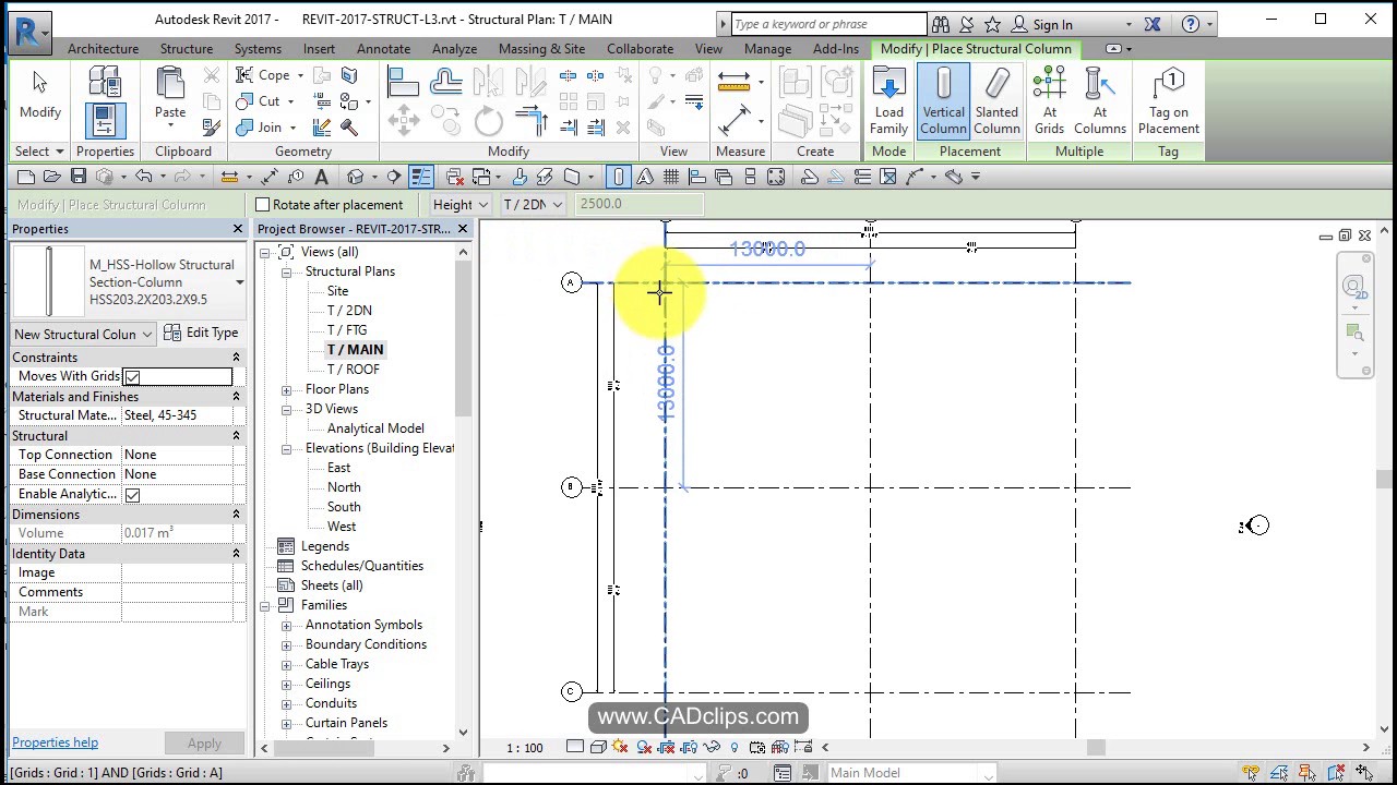 REVIT STRUCTURAL PROJECT 04 LOAD AND MODEL COLUMNS AND BEAMS - YouTube