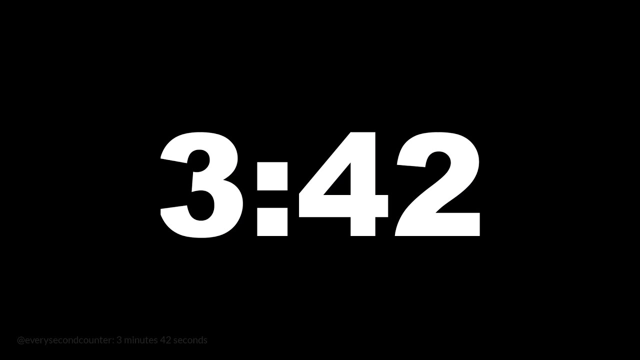 3 minutes 42 seconds [222 secs] clock timer countdown || Alarm Focus ...