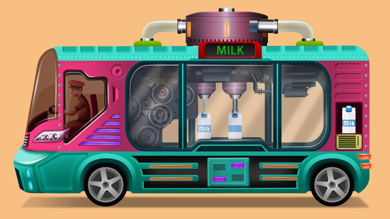 Futuristic milk truck | Formation and Uses Video for kids - YouTube