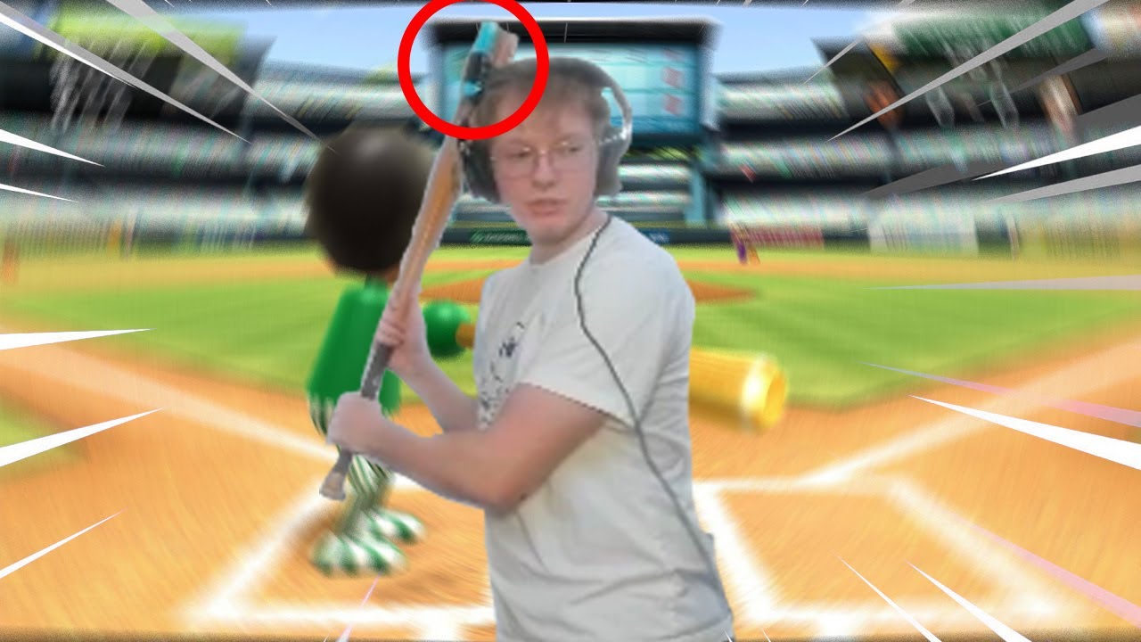 Wii Sports Baseball but I used a baseball bat..... - YouTube