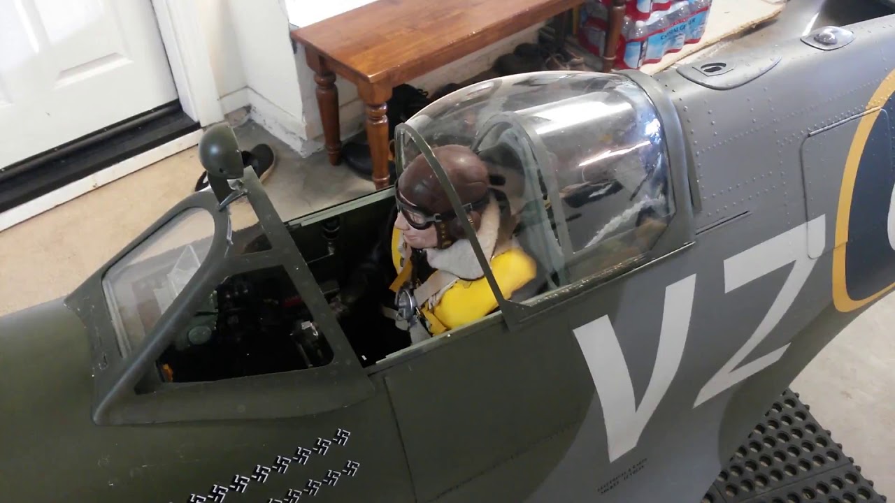 1/4 Scale Supermarine Spitfire sliding canopy test - YouTube