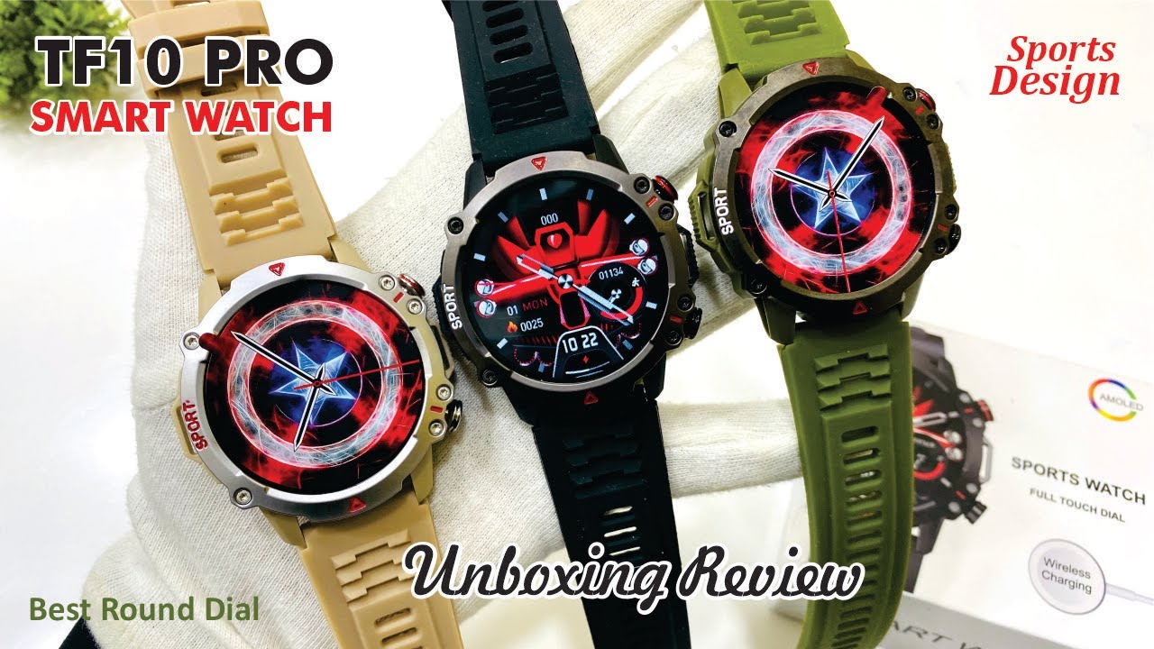 TF10 Pro Smart Watch Review Unboxing | Best Low Price Round Dial Sport Look Smart Watch - YouTube