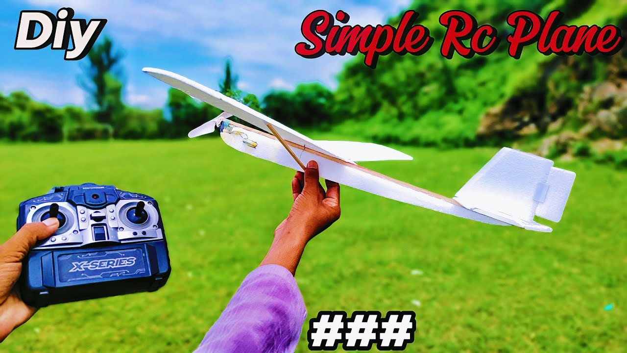 How To Make Simple Rc Plane With Helicopter and Coreless Motor | Diy Rc plane | Homemade rc ...