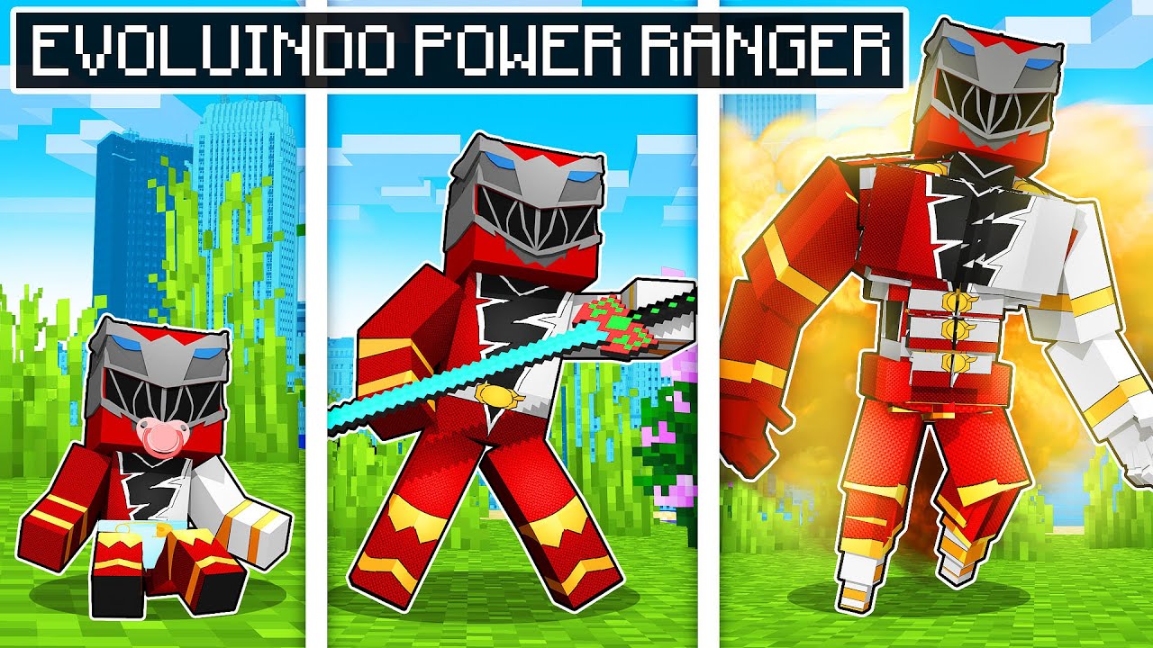 EVOLUINDO POWER RANGERS para POWER RANGERS DEUS no MINECRAFT! - YouTube