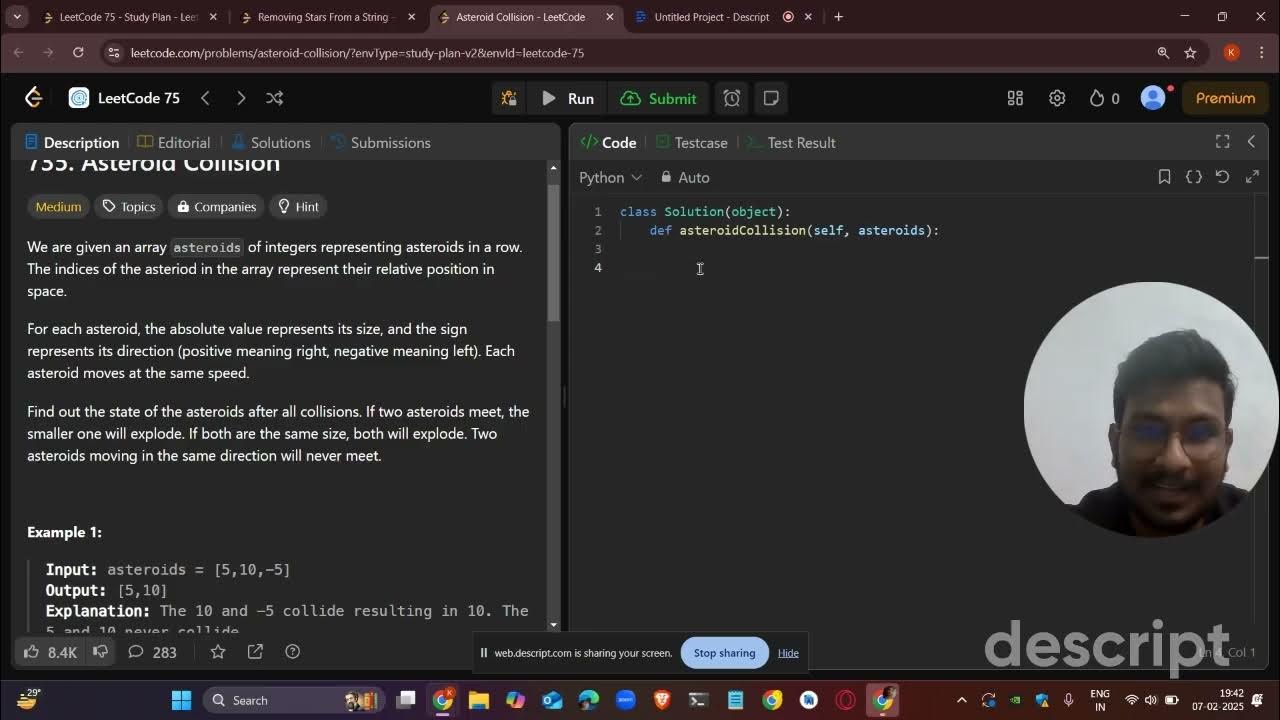 LeetCode Day 28 : Removing Stars From a String ,Day 48 of python learning Series ,LeetCode in ...