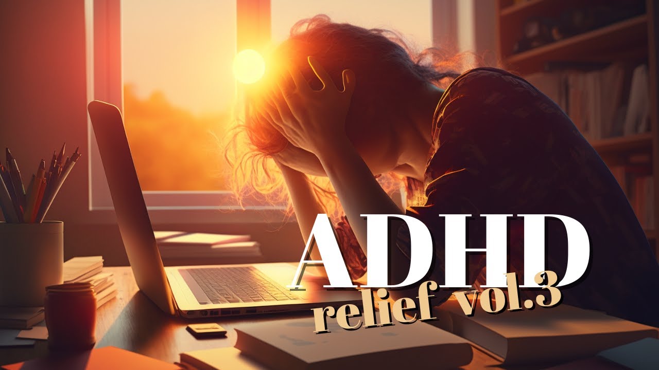 ADHD relief music / peaceful piano and background noise / music to make ...