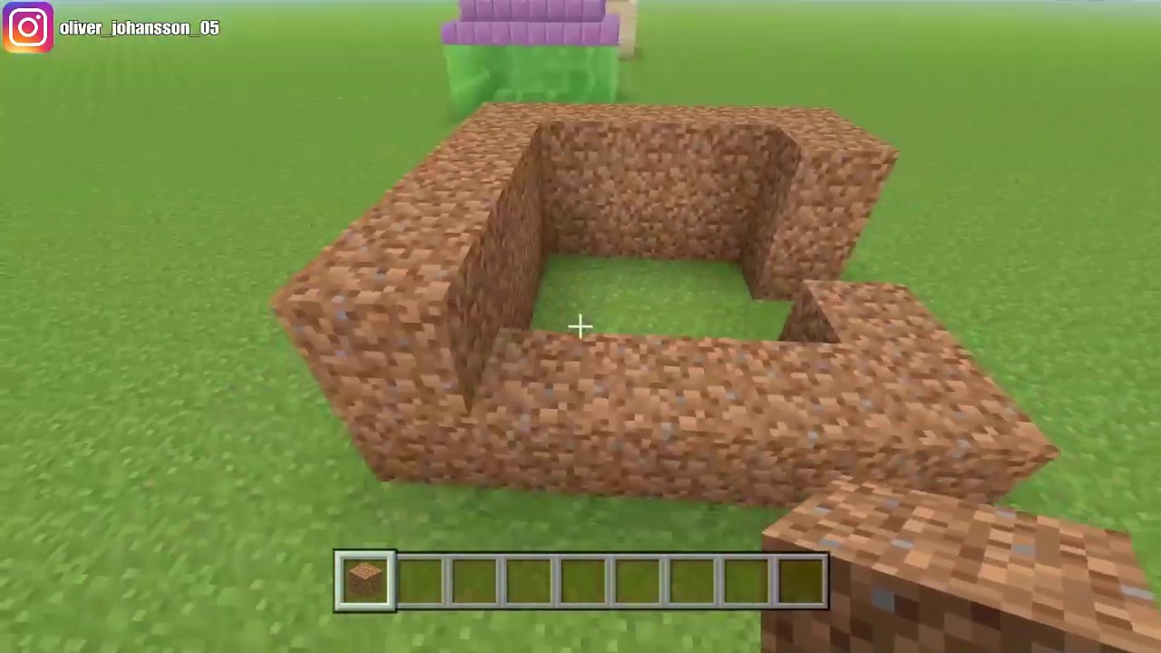 Minecraft: Building a dirt house - YouTube