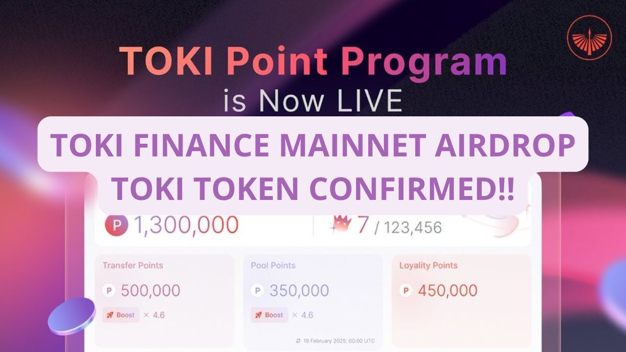 [MODAL] TOKI FINANCE MAINNET AIRDROP TOKI TOKEN CONFIRMED!! - YouTube