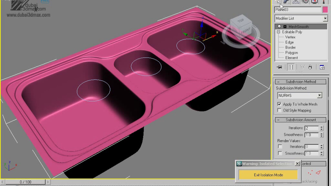 3ds Max Tutorials: Modeling Kitchen sink in 3ds Max HD - YouTube