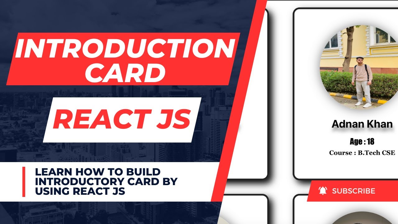 Make Introductory card Using React !! - YouTube