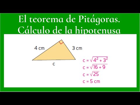 El teorema de Pitágoras. Cálculo de la Hipotenusa - YouTube
