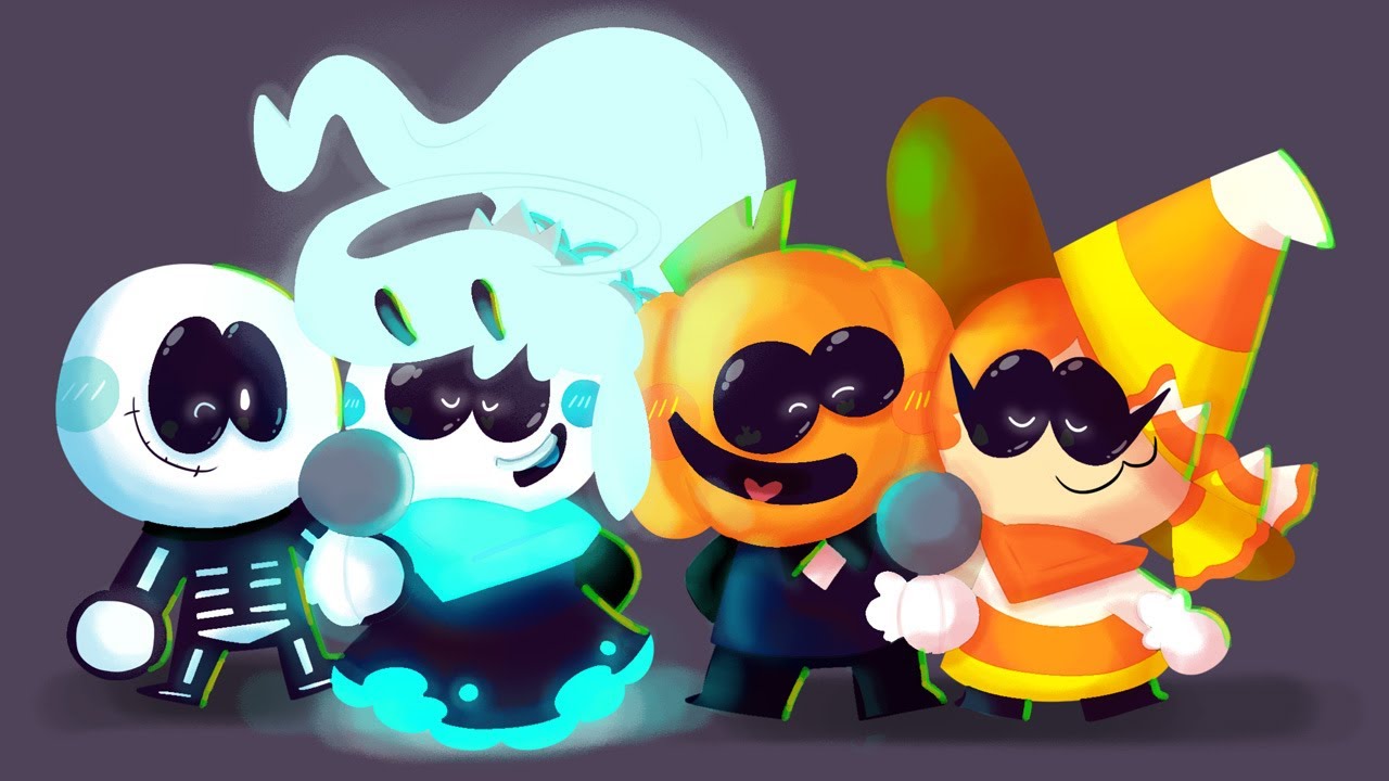 Spooky Month Speed Paint (including my OC's) - YouTube