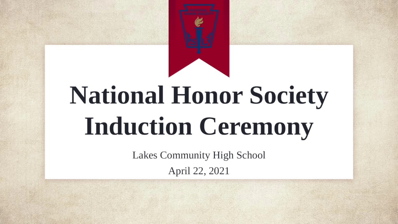 NHS Induction Ceremony 2021 - YouTube