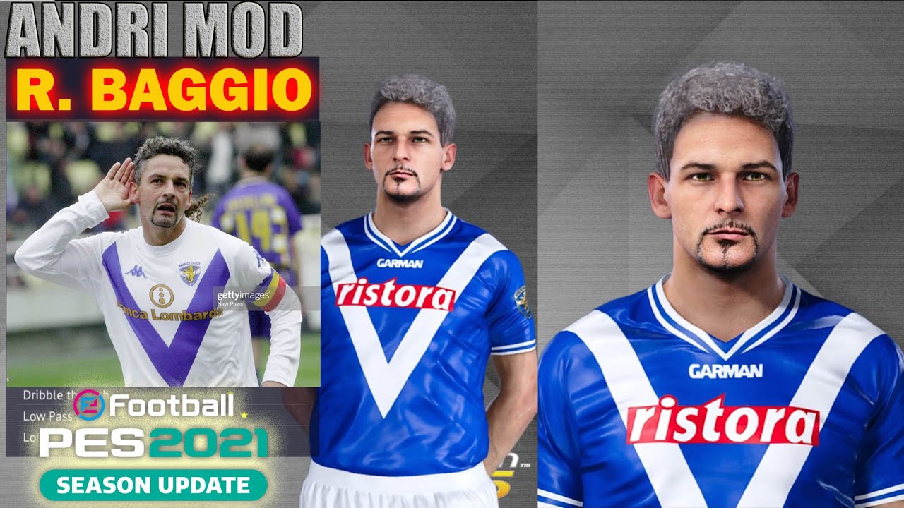 PES 2021 - DOWNLOAD FACE ROBERTO BAGGIO 2003/2004 - YouTube