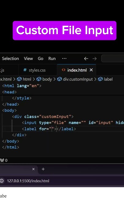 Custom Input Type File Html Css Youtube