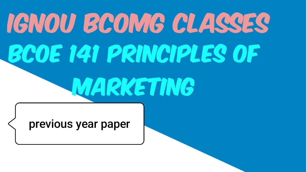 IGNOU bcoe141 previous year paper ! IGNOU BCOE141 important questions ...