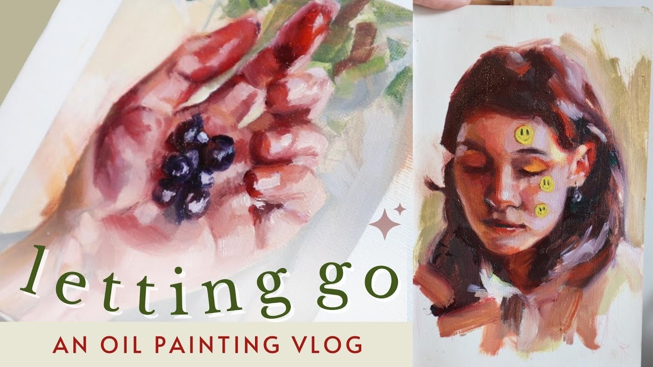 Learn to let go while painting | Oil painting art vlog in my sketchbook ...