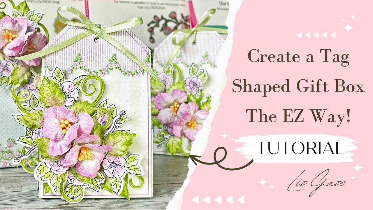 Create a tag shaped gift box the EZ way! - YouTube