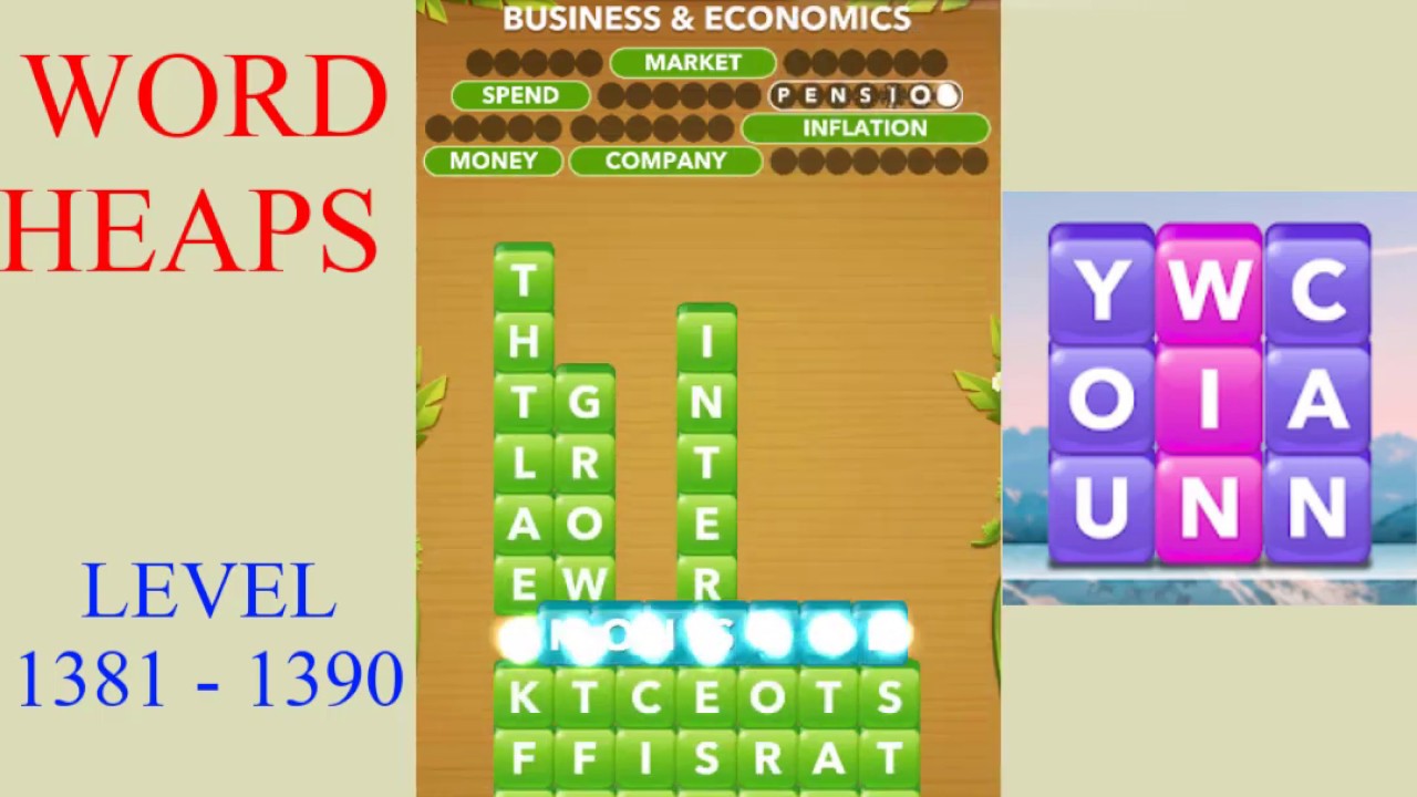 Word Heaps Level 1381 - 1390 | All Answers | Walkthrough - YouTube