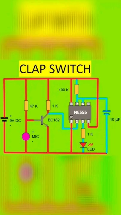 Simple Clap Switch Circuit Using NE555 Timer - YouTube