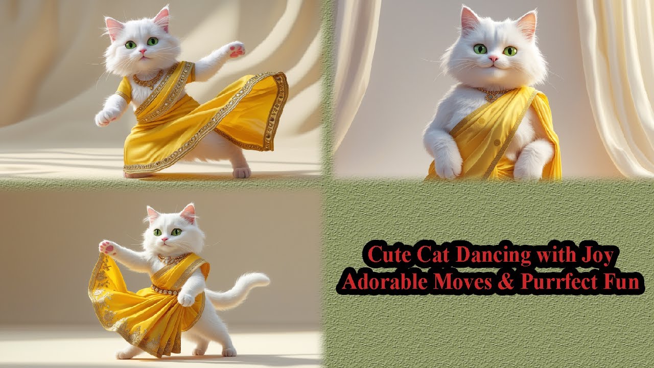 💃🐱 Cute Cat Dancing with Joy – Adorable Moves & Purrfect Fun! 😻 #cat # ...