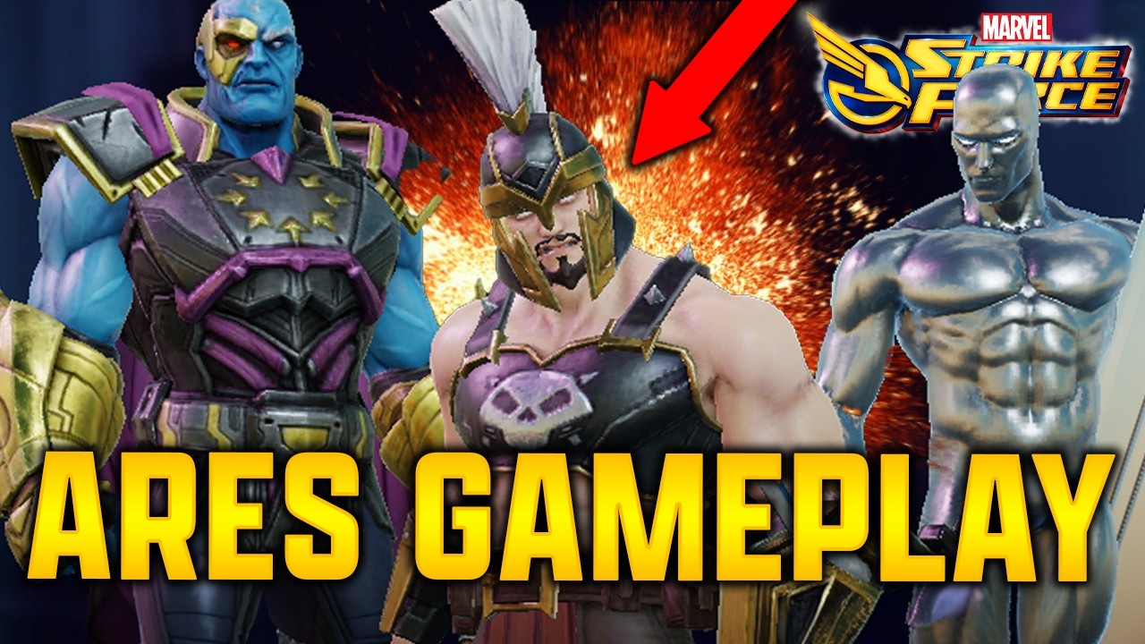 ARES GAMEPLAY w/ ULTIMUS & SILVER SURFER - MARVEL Strike Force - MSF ...