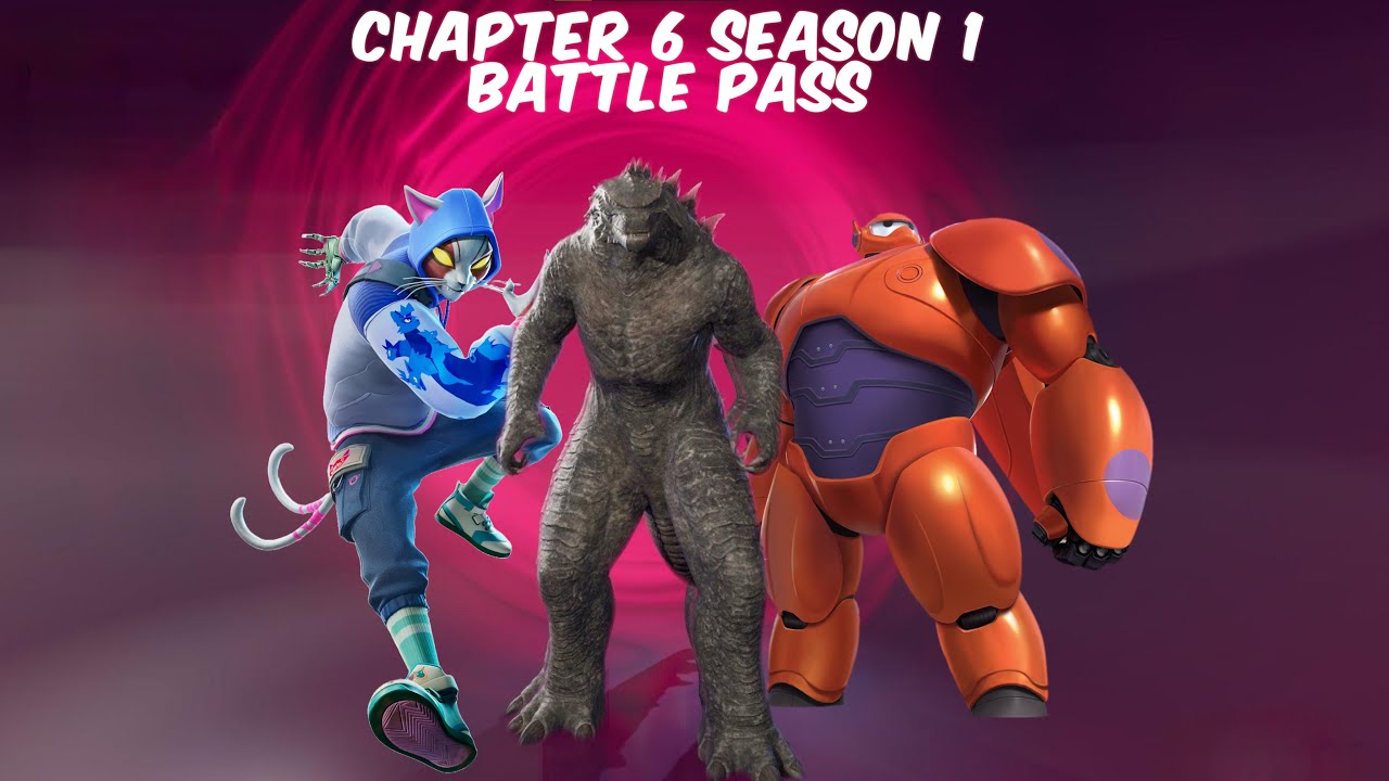 *BRAND NEW* FORTNITE BATTLE PASS (Baymax and Godzilla!) - YouTube