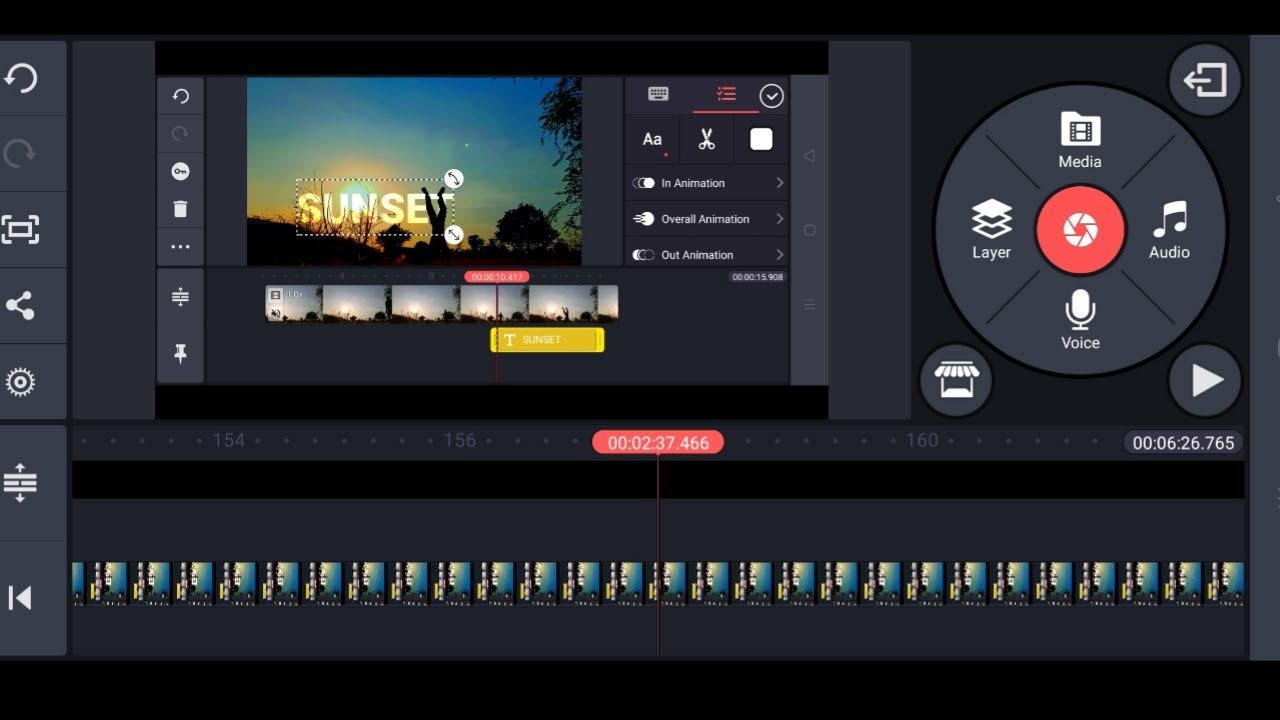 របៀបដាក់អក្សរ sunset ក្នុង background video -kinemaster tutorial - YouTube