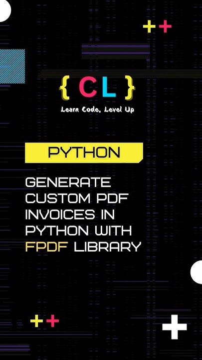 Generate Custom PDF Invoices in Python with fpdf! 🧾 #python #codingtips #shorts - YouTube