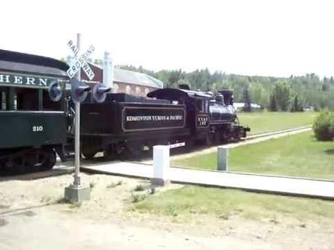 87 Year Old Baldwin 2-6-2 Steam Train at Fort Edmonton Park Railway ...