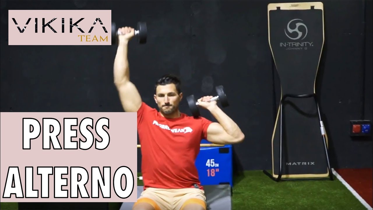 COMO ENTRENAR PRESS de HOMBRO ALTERNO |@vikikateam - YouTube