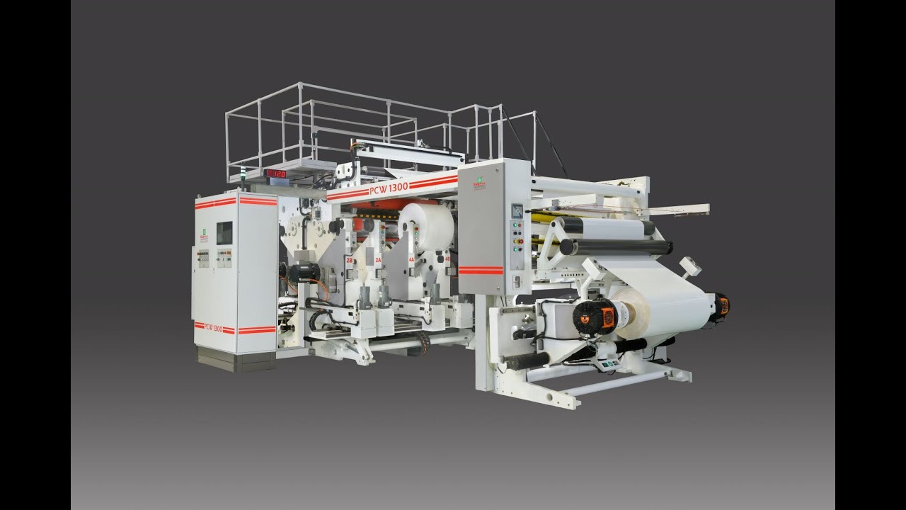 PCW 1300 -Secondary Slitter Rewinder for thick films - YouTube
