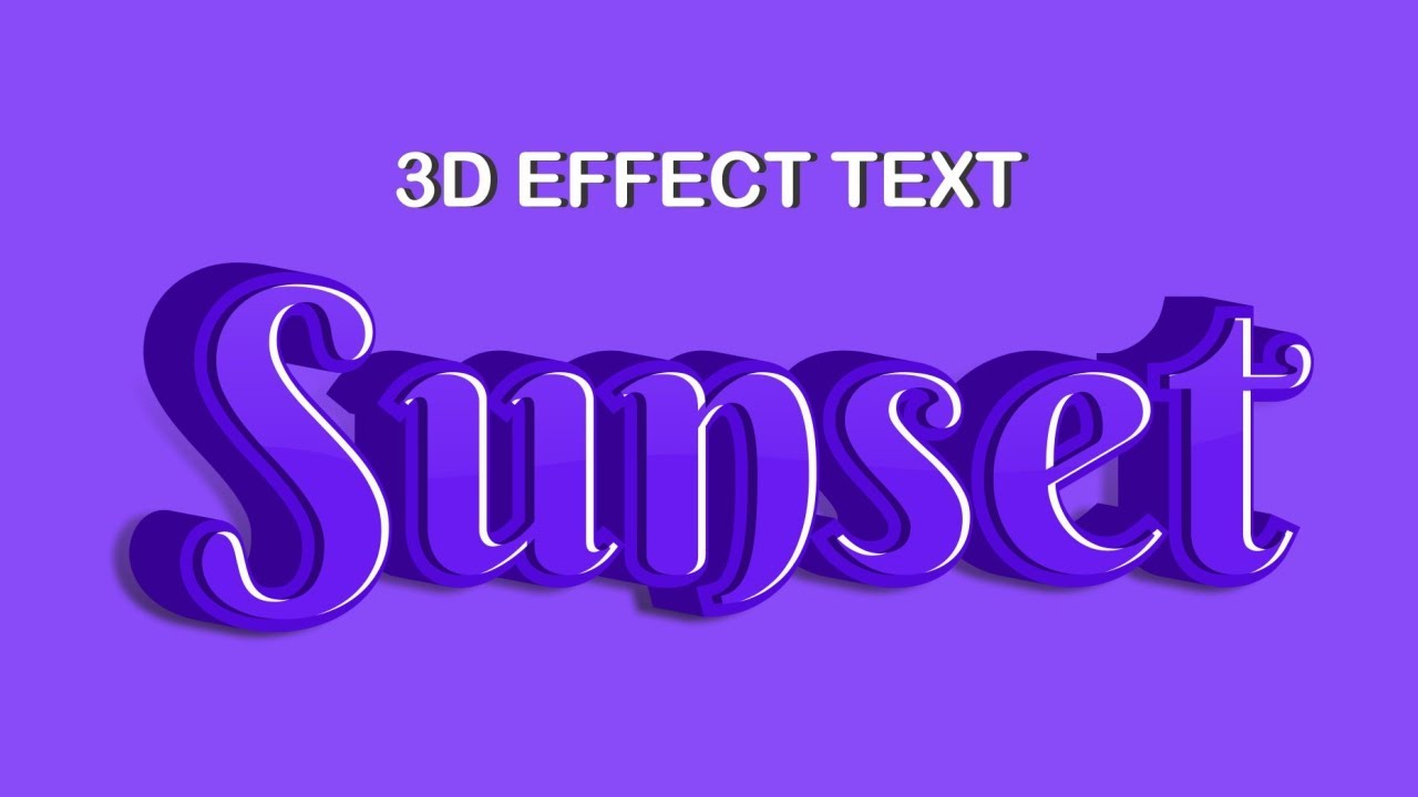 3D EFFECT TEXT | Membuat Efek 3D pada CorelDraw - YouTube