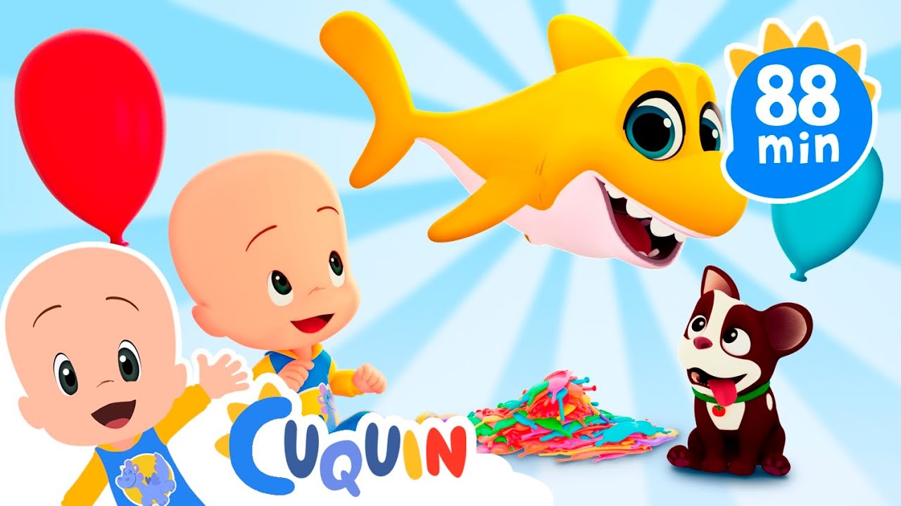 Los globos de Baby Shark 🦈 y más con Cuquín y sus amigos| Caricaturas y ...