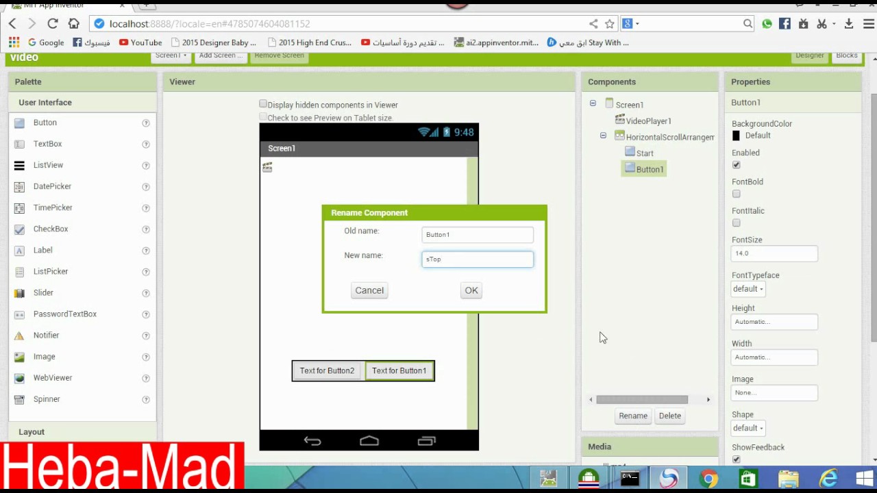 Appinventor Videoplayer Youtube